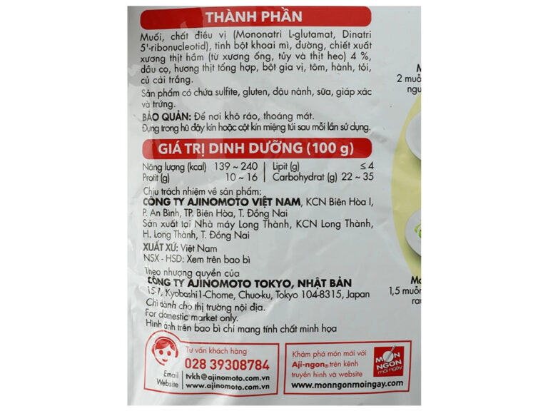 Hạt nêm Aji-ngon vị heo gói 900g