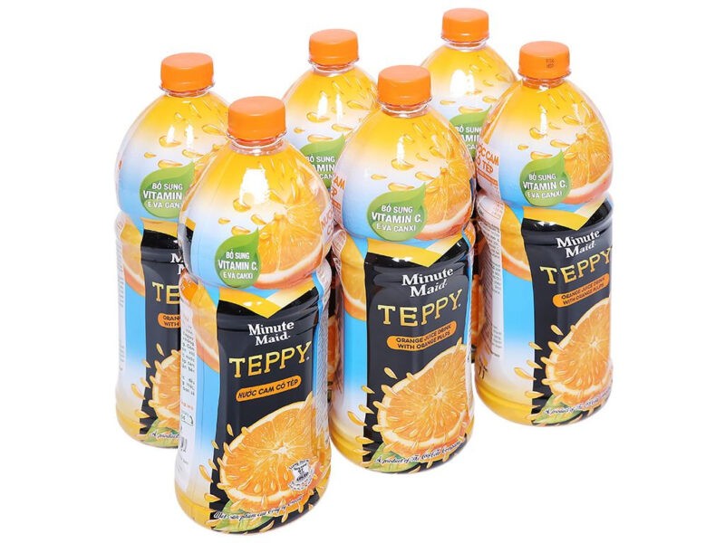 Nước Cam Có Tép Teppy 1L
